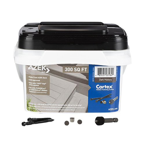 Cortex 5917307 Hidden Deck Fastener Azek 2-1/2" L Torx TTAP Dark Hickory