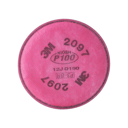 3M 2097 Respirator Mask Replacement Filter P100 Pink Pink