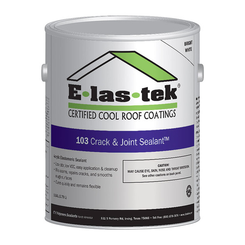 E-las-tek 103/1 Elastomeric Roof Patch Smooth White Acrylic 1 gal White