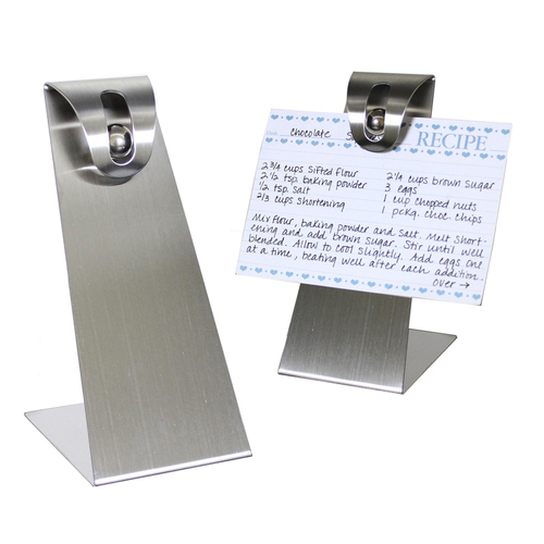 Prodyne RH-22 Recipe Card Holder 3" W X 3.5" L Silver Stainless Steel ...