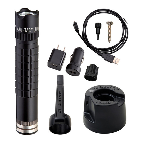 Maglite TRM1RA4 Rechargeable Flashlight Magtac 543 lm Black LED LifePO4 ...