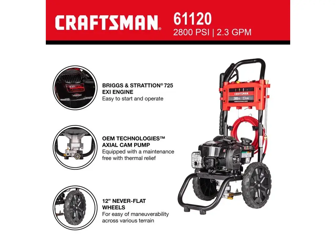 Pressure washer craftsman 2800 psi store