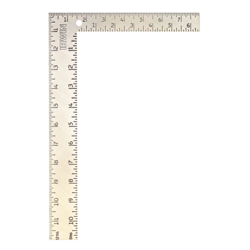 Irwin 1794462 Carpenter Square 8" L X 12" H Steel Gray