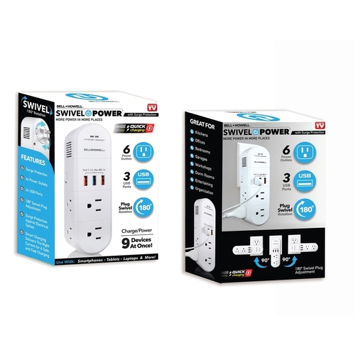 Bell + Howell 7544 Outlet Multiplier Bell and Howell Swivel Power ...