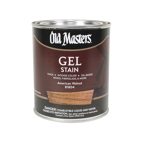 Old Masters 81804 Gel Stain Semi-Transparent American Walnut Oil-Based ...