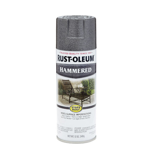 Rust-Oleum 7214-830-XCP6 Spray Paint Stops Rust Hammered Gray 12 oz ...