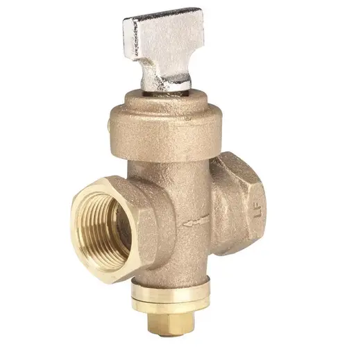 Homewerks 225-2-1 Ground Key Stop & Drain Valve 1" FIP X 1" FIP Bronze ...