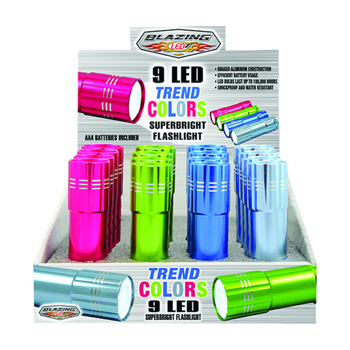 Blazing LEDz 900236 Flashlight Trend Colors 54 lm Assorted LED AAA ...