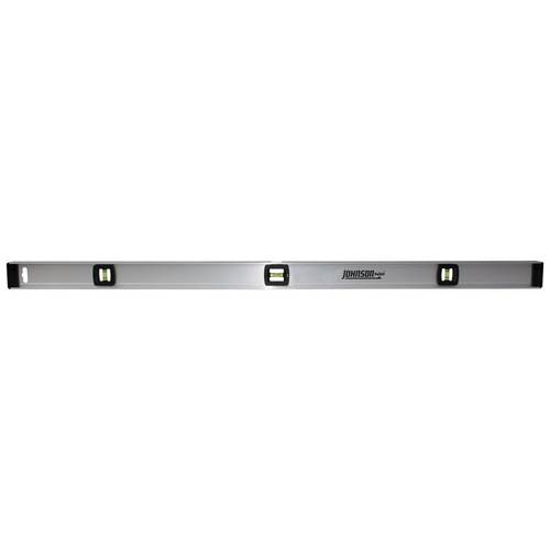 JOHNSON 1300-4800 Level 48" Aluminum I-Beam 3 vial Silver