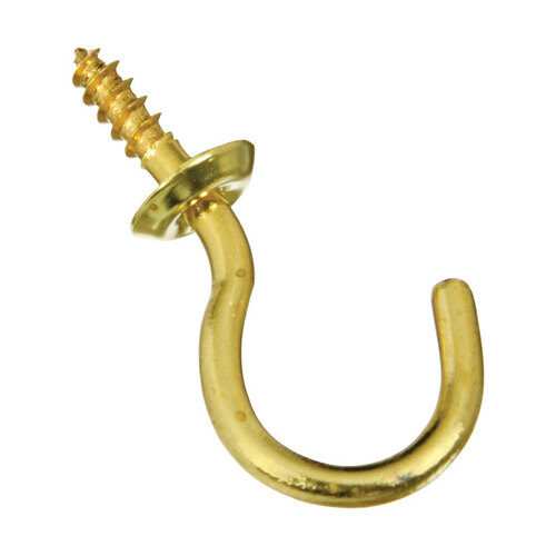 National Hardware N119 685 Cup Hook Gold Solid Brass 10 Lb Gold
