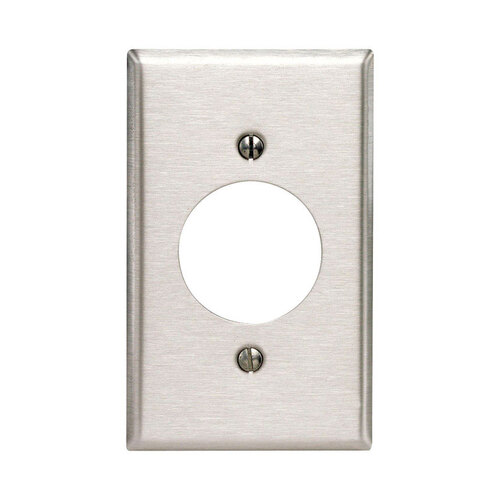 Leviton 84020-040 Wall Plate Commercial Silver 1 gang Stainless Steel ...