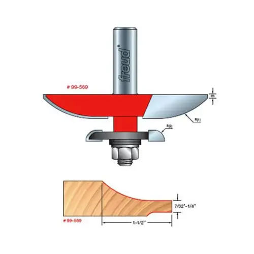 Freud 99-515 Router Bit 3-1/2" D X 3-1/2" X 2-1/2" L Carbide Raised ...
