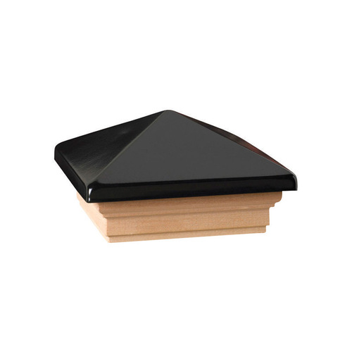Deckorators 72396-XCP6 Post Cap 3" H X 4" W Black Wood Black - pack of 6