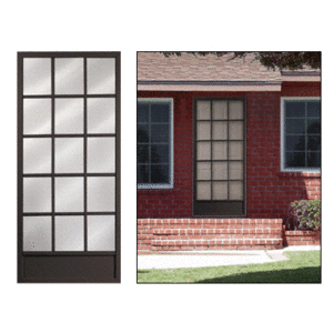 Columbia 20157880 Colonial Bronze 30" x 80" Steel Hinged Screen Door - Bulk