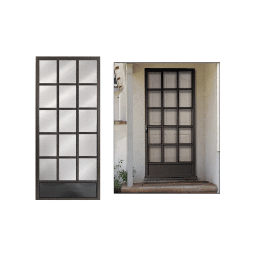 Columbia 2035888204 Milan Bronze 36" x 80" Steel Hinged Screen Door