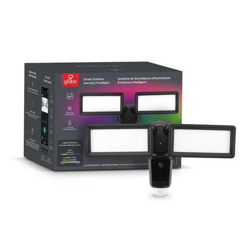 Globe Electric 50240 Security Light with Video Camera Smart Home Wi-Fi ...