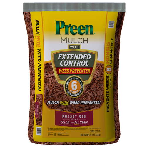 Preen Wpn03257 Mulch Extended Control Russet Red Weed Preventer 2 Ft Russet Red