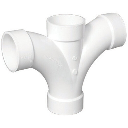 Charlotte Pipe PVC005001000 Cross Schedule 40 2" Hub X 1-1/2" D Hub PVC