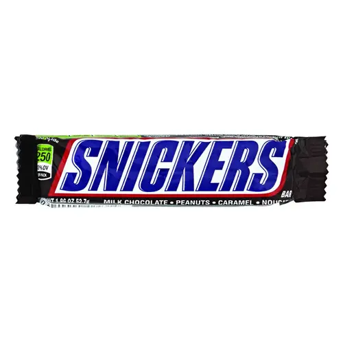 Snickers 114454 Candy Bar Milk Chocolate, Peanuts, Caramel and Nougat 1 ...