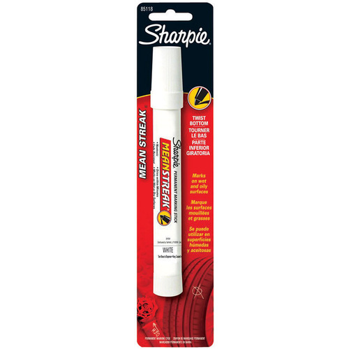 Sharpie 85118 Permanent Marking Stick Mean Streak White Bold Tip