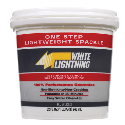 White Lightning 60520 Lightweight Spackling Compound Ready to Use White ...