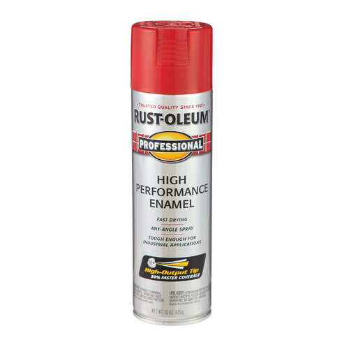 Rust-Oleum 7564-838 Spray Paint Professional Gloss Safety Red 15 oz ...