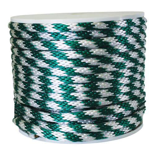 Koch 5162045 Derby Rope 5/8" D X 140 ft. L Green/White Solid Braided ...