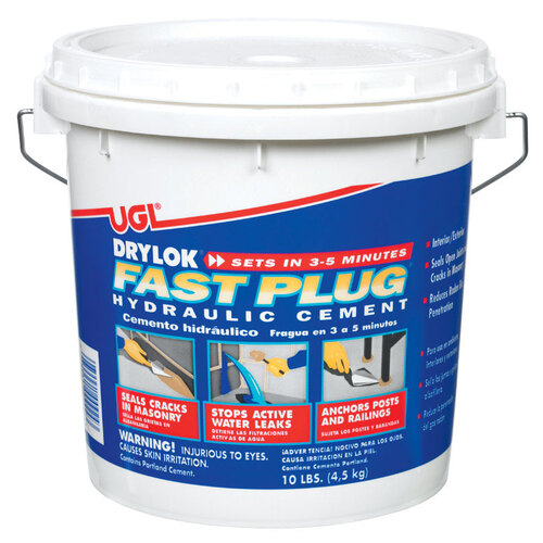 Drylok 00924-XCP2 Hydraulic & Anchoring Cement Fast Plug 10 lb Gray ...