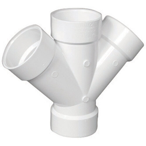 Charlotte Pipe PVC006110800 Double Wye Schedule 40 2" Hub X 2" D Hub PVC