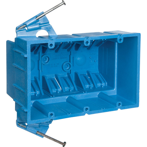 Carlon BH353A Outlet Box 53 cu in Rectangle Thermoplastic 3 gang Blue Blue Carlon BH353A Outlet Box 53 cu in Rectangle Thermoplastic 3 gang Blue Blue