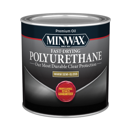 Minwax 230054444 Fast-Drying Polyurethane Semi-Gloss Clear Oil-Based 0. ...