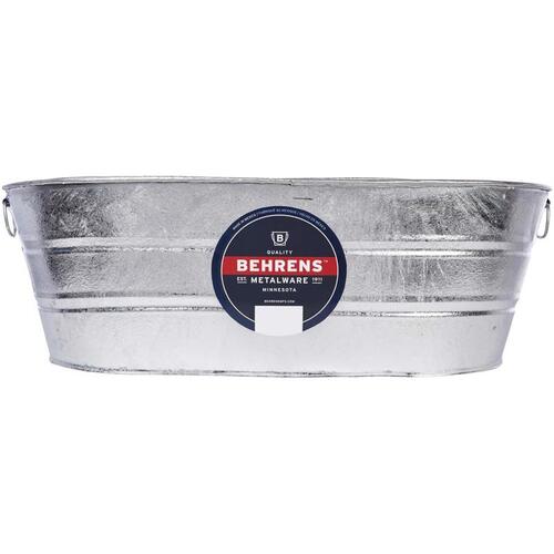 Behrens 3-OV Tub 16 gal Steel Oval Galvanized