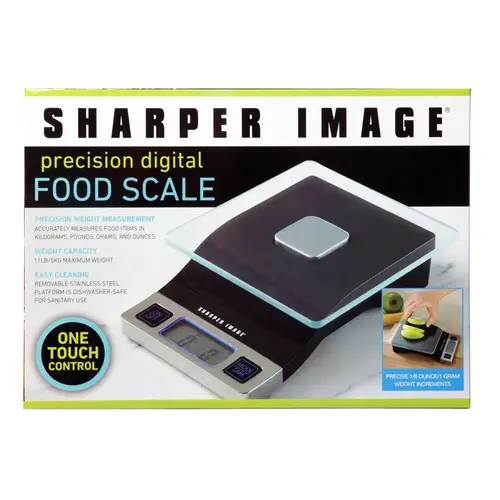 Sharper Image 1520011-XCP8 Food Scale Black Digital 11 lb Black - pack ...
