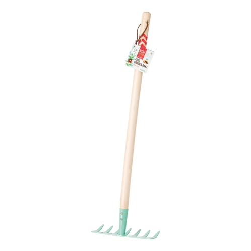 Toysmith 22925 Kids Garden Rake Beetle & Bee Hardwood Blue Blue