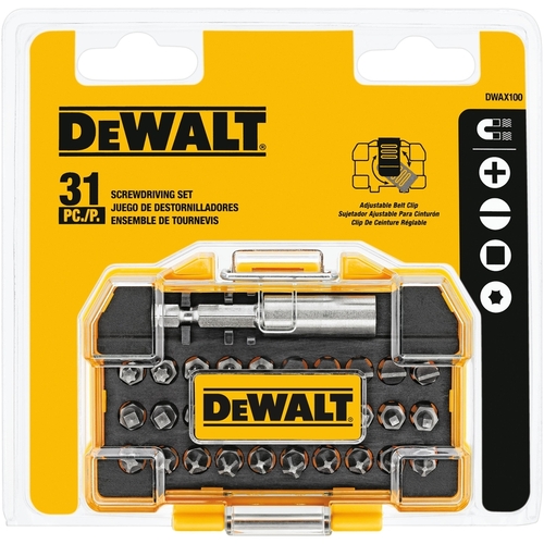 DEWALT DWAX100 Screwdriver Set 31 pc 2"