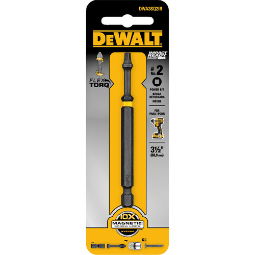 DEWALT DWA3SQ2IR Screwdriver Bit Impact Ready Square #2" S X 3-1/2" L