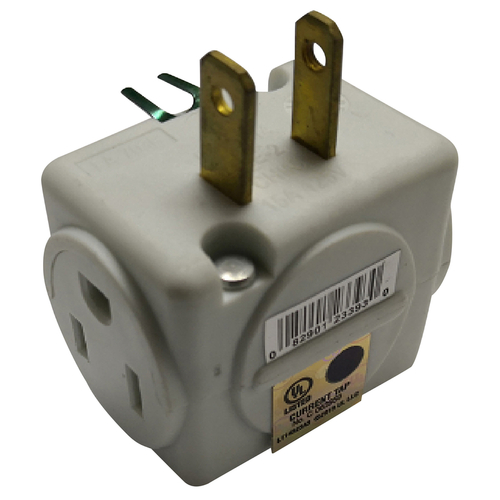 Projex FA-703B/09PRJ-XCP10 Cube Adapter Grounded 3 outlets White - pack ...