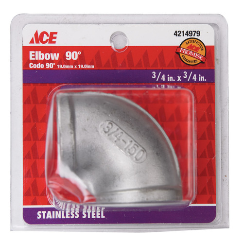 Smith-Cooper 4638100440 90 Degree Elbow 3/4" FPT T X 3/4" D FPT ...