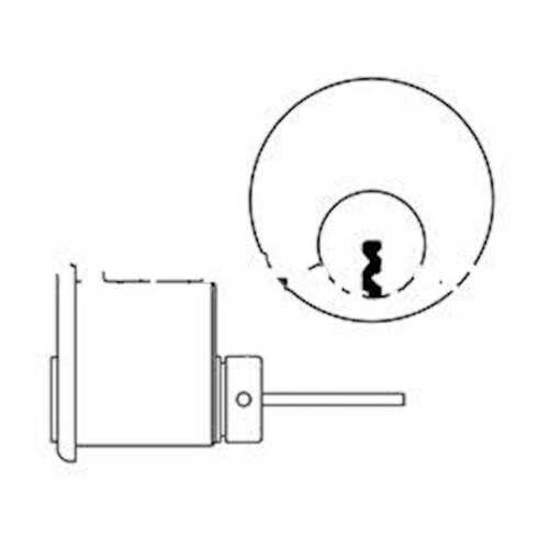 Medeco Security Locks 100305H-W-26-S1-S-Y02 Rim Cylinder, Medeco KM ...