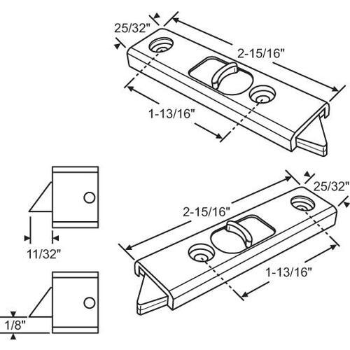 Brixwell 83-635wa White Tilt Latch Set LH / RH
