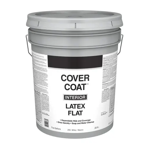 Valspar 044.0000255.008 044.0000.008 Wall Paint, Flat, White, 5 gal ...