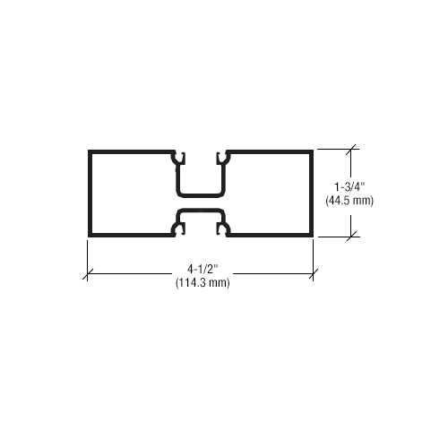 CRL-U.S. Aluminum ALUM-JS455330022-VCP-1 Vertical Mullion, Black Anodic ...