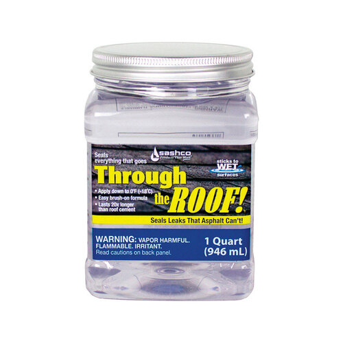 SASHCO 14003 Roof Sealant Through The Roof Clear Elastomeric 1 qt Clear