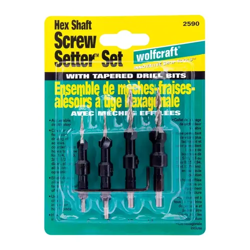 Wolfcraft 2590 Screw Setter Set Steel Tapered Buy Now