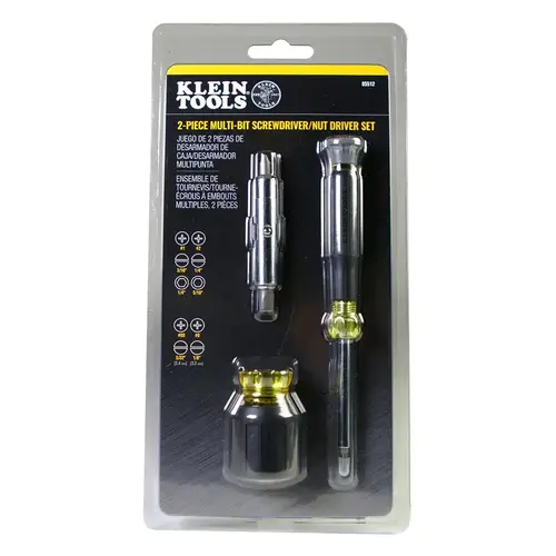 Klein Tools 85512 Multi-Bit Screwdriver/Nut Driver Set Black/Yellow ...