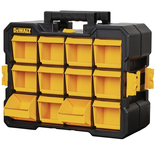 DEWALT DWST14121 Storage Organizer 4.2" W X 13.5" H Flip Bin Plastic 12 ...