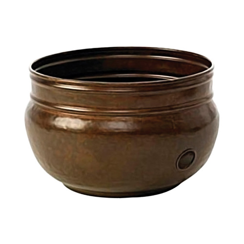 LIBERTY GARDEN 1901 Hose Pot 100 ft. Brown Free Standing Brown
