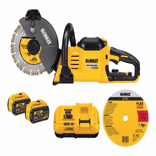 DEWALT DCS690X2 Cut-Off Saw FLEXVOLT 60 V 9" Cordless Brushless Kit ...