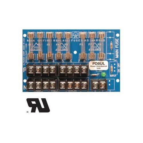 Altronix PD8UL UL Listed Power Distribution Module, 12/24VDC up to 10A ...