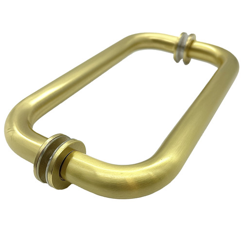 CRL BM8X8SB Back to Back Tubular Pull Handle BM Series Satin Brass 8"